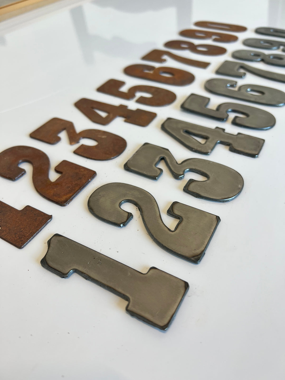 3 Inch Clock Number Set - Includes Numbers 1-12 - Rusty or Natural Ste ...