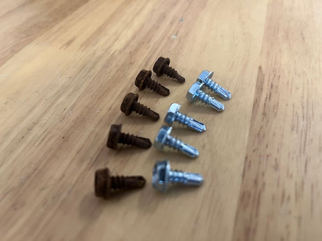 #10 x 1/2 Inch Self Taping Hex Head Screws - Rusty or Silver Finish ...