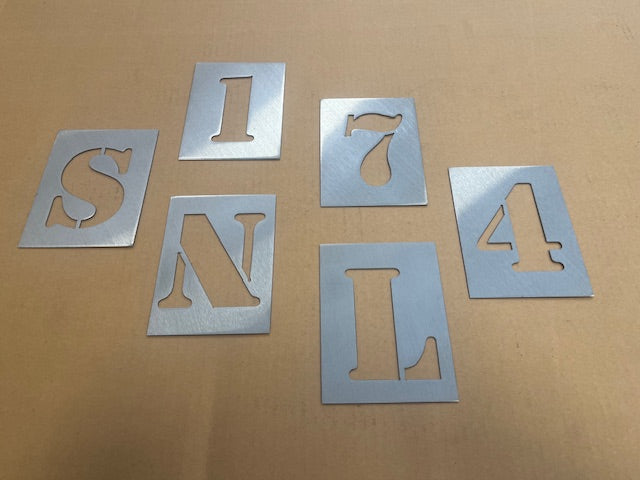 3 Inch Metal Letter and Number Stencils- Multiple Finish Options to ch ...