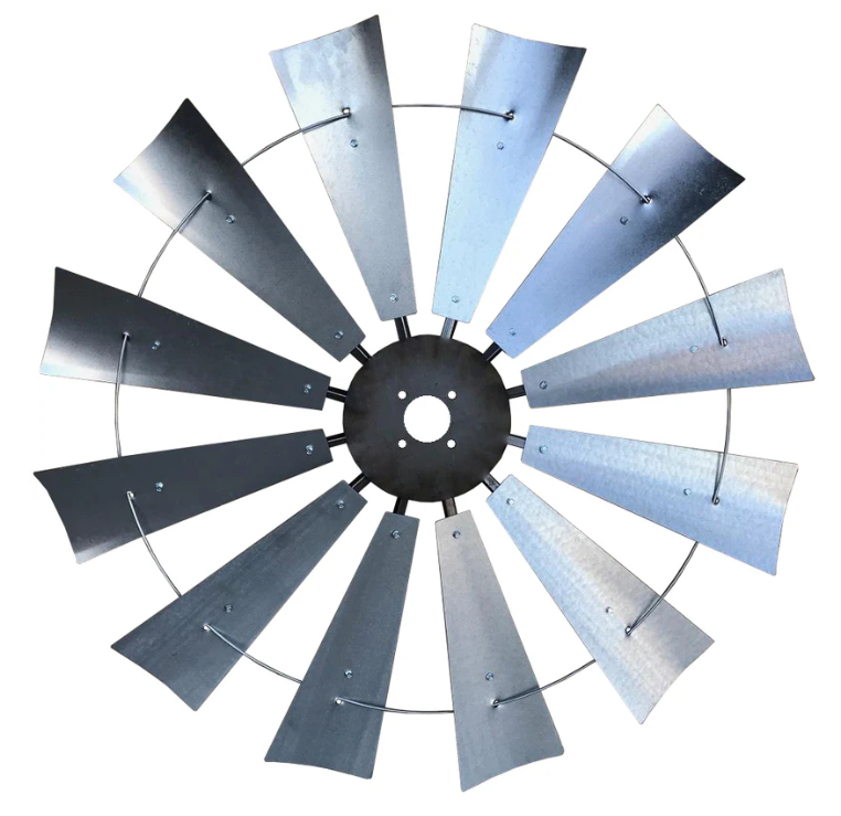 38 Inch Natural Steel Windmill Head – Weathered Finishes LLC